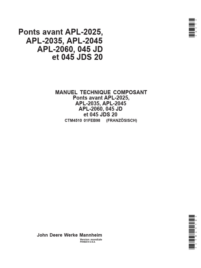 Pont Avant APL-2025 - 2035 | PDF