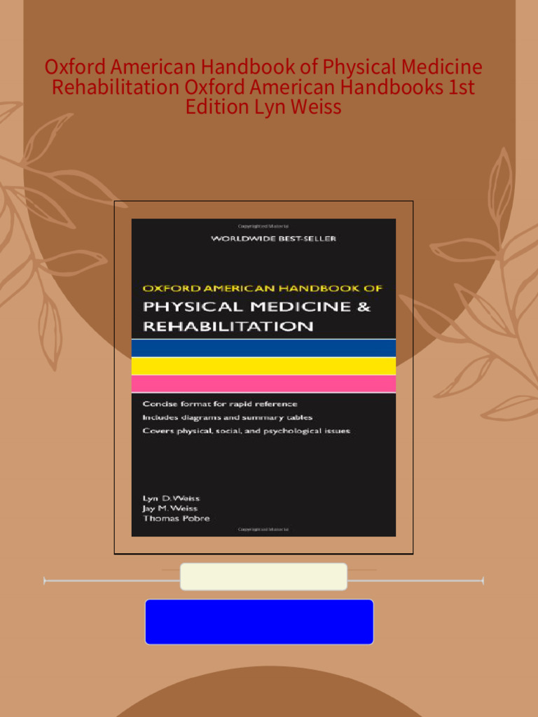 Oxford American Handbook of Physical Medicine Rehabilitation Oxford ...