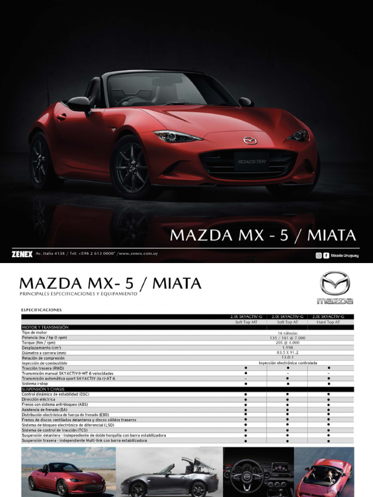 Ficha Tecnica Miata | PDF
