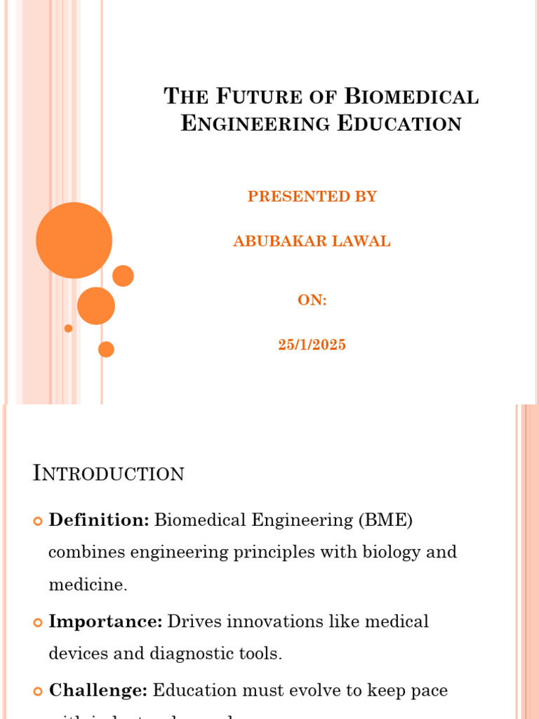 The Future of Biomedical Engineering Education | PDF