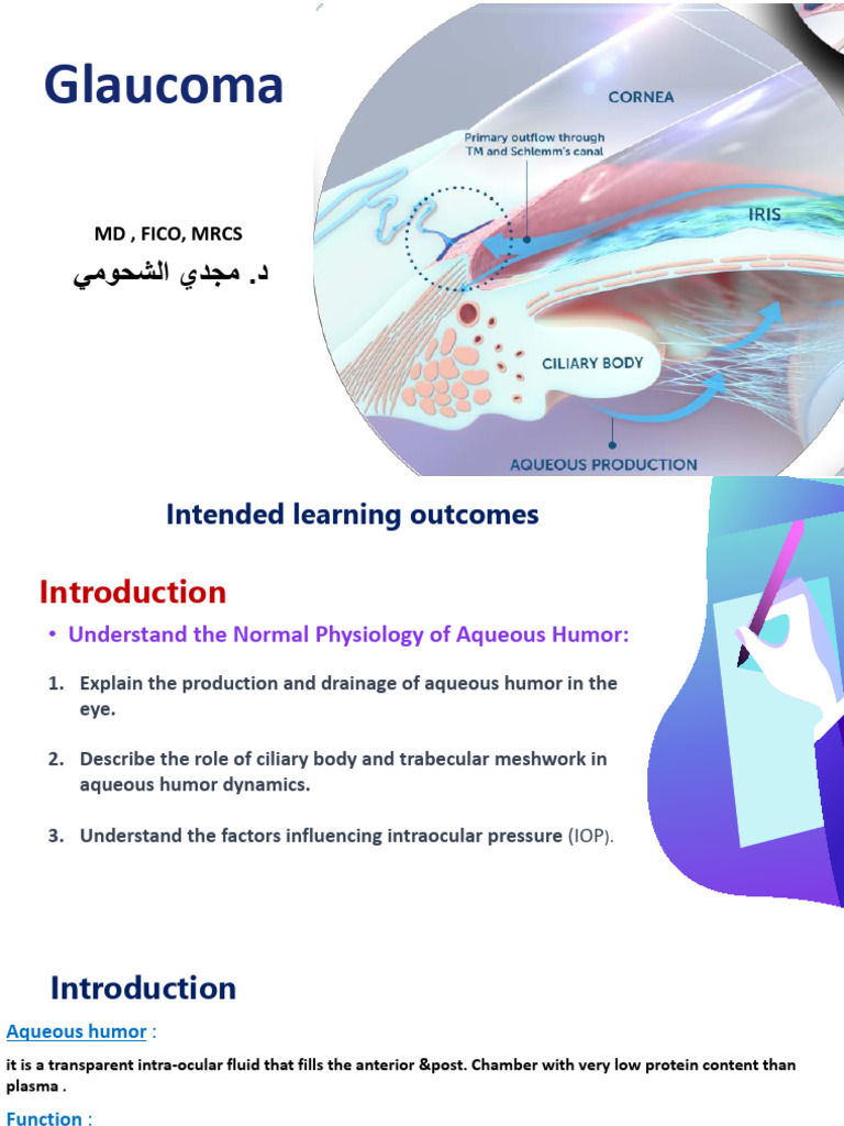 Glaucoma lecturer By Dr Majdi shuhomy | PDF | Glaucoma | Eye