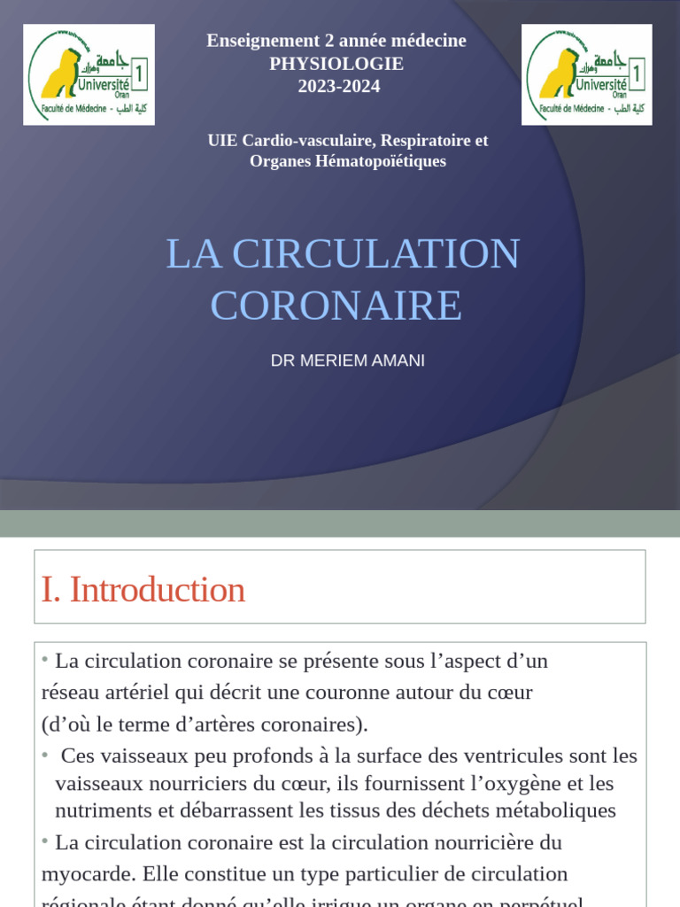 6-Circulation coronaire | PDF | Vaisseau sanguin | Aorte