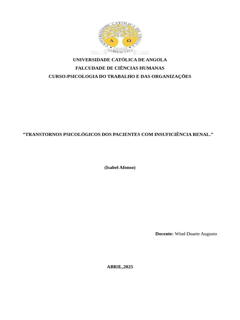 Isabel Afonso - Biologia e Genética II | PDF | Depressão | Terapia ...
