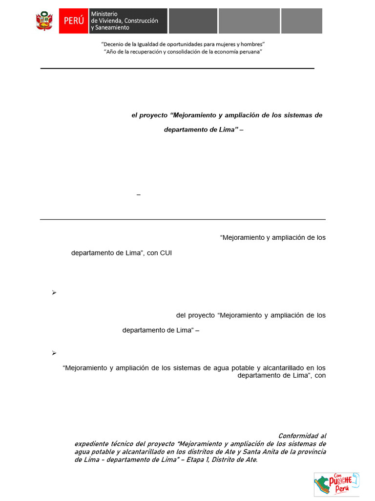 Actualizacion Informe 009-2025- De La Aclaracion de Aprobacion Exp Tec Etapa 1-13.01.2024 | PDF ...