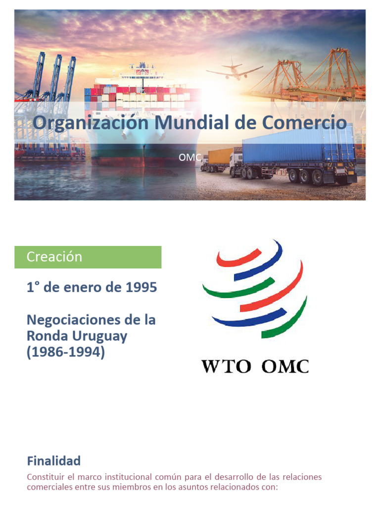 Acuerdos y Principios de la OMC | PDF | Organización de Comercio ...