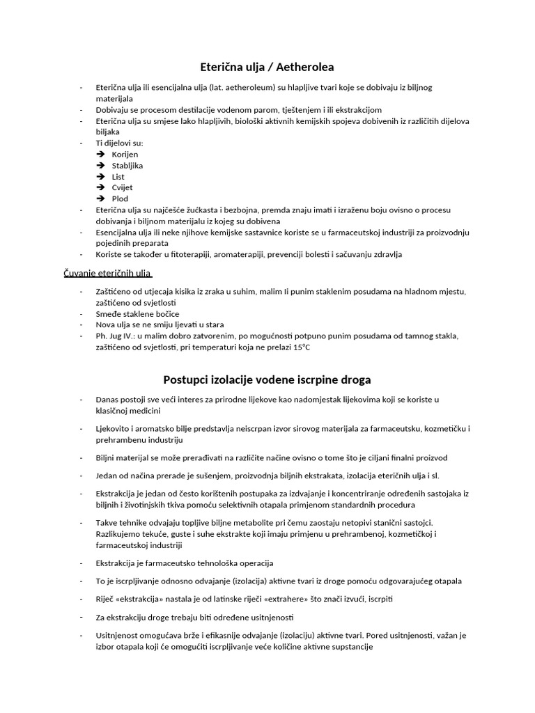 FTK Eterična Ulja | PDF