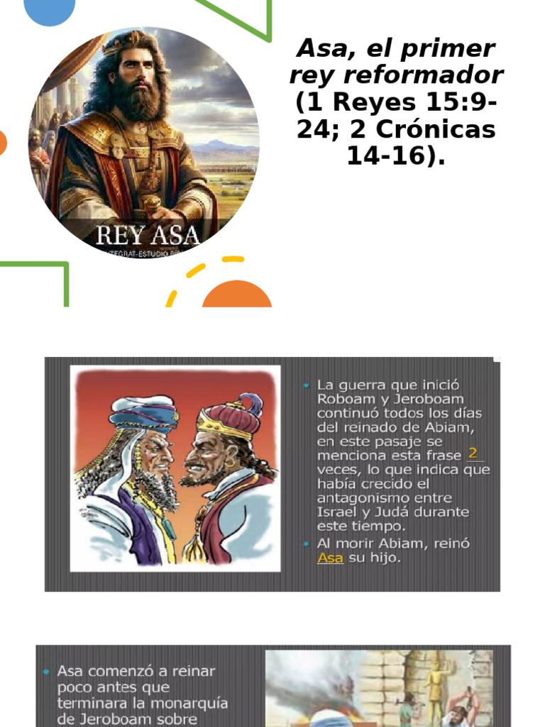 Asa: Primer Rey Reformador Bíblico | PDF