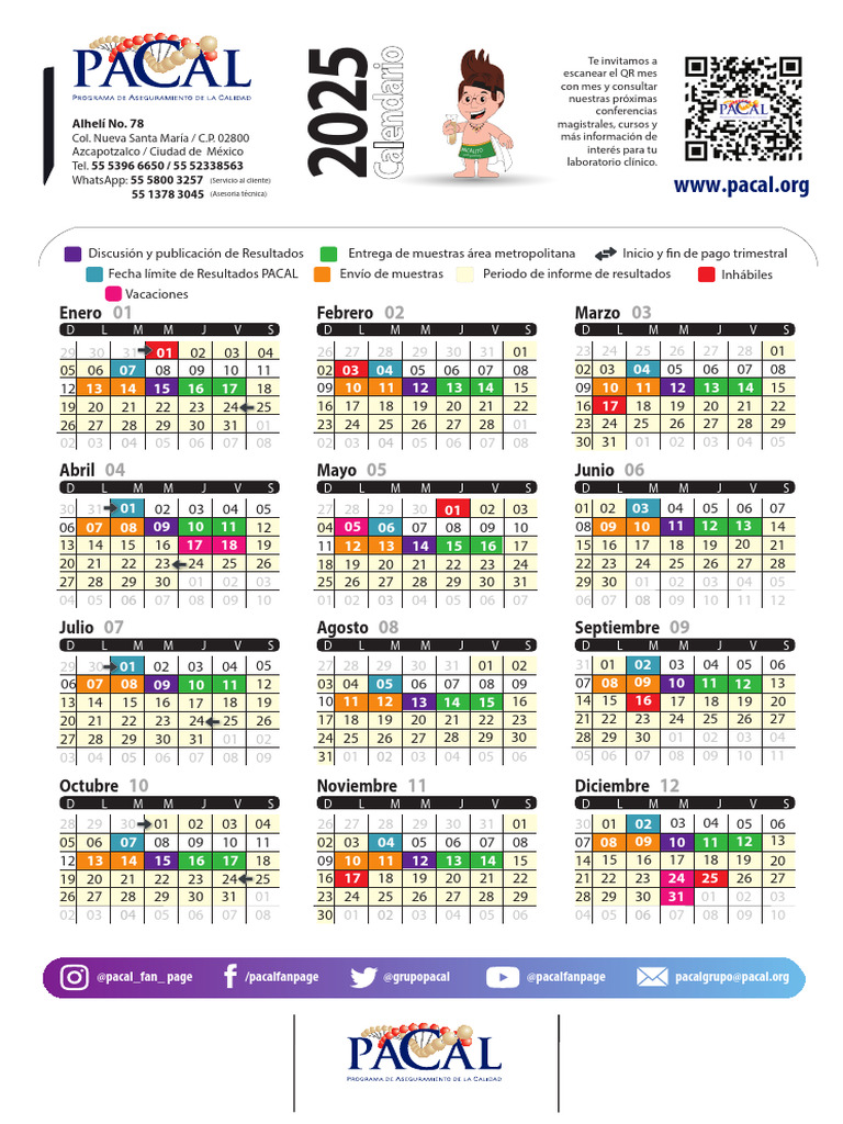 PACAL CALENDARIO 2025 Carta | PDF