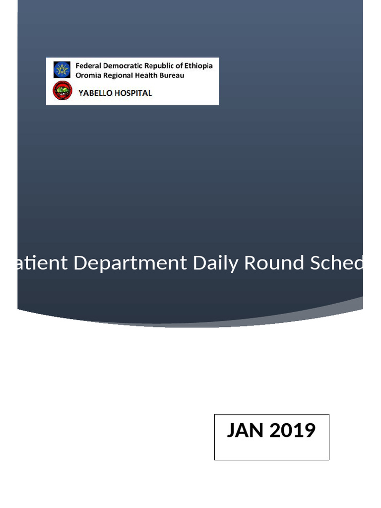 Patient Daily Rounds Schedule 2019 | PDF