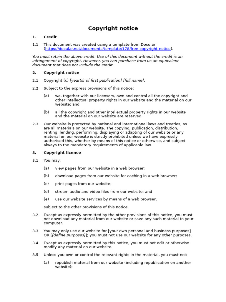 2025 Copyright Notice and Guidelines | PDF | Copyright