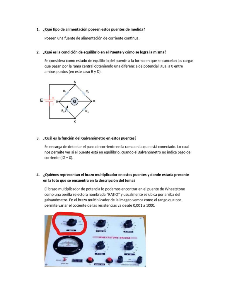 TP Nro 7 Mediciones Con Puente de Wheatstone | PDF | Resistencia Eléctrica y Conductancia | Cantidad