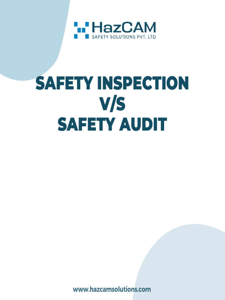 Safety Inspection VS Safety Audit | PDF | Safety | Audit