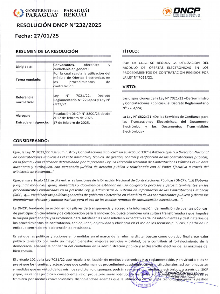 Res DNCP 232 25 | PDF | Póliza de seguros