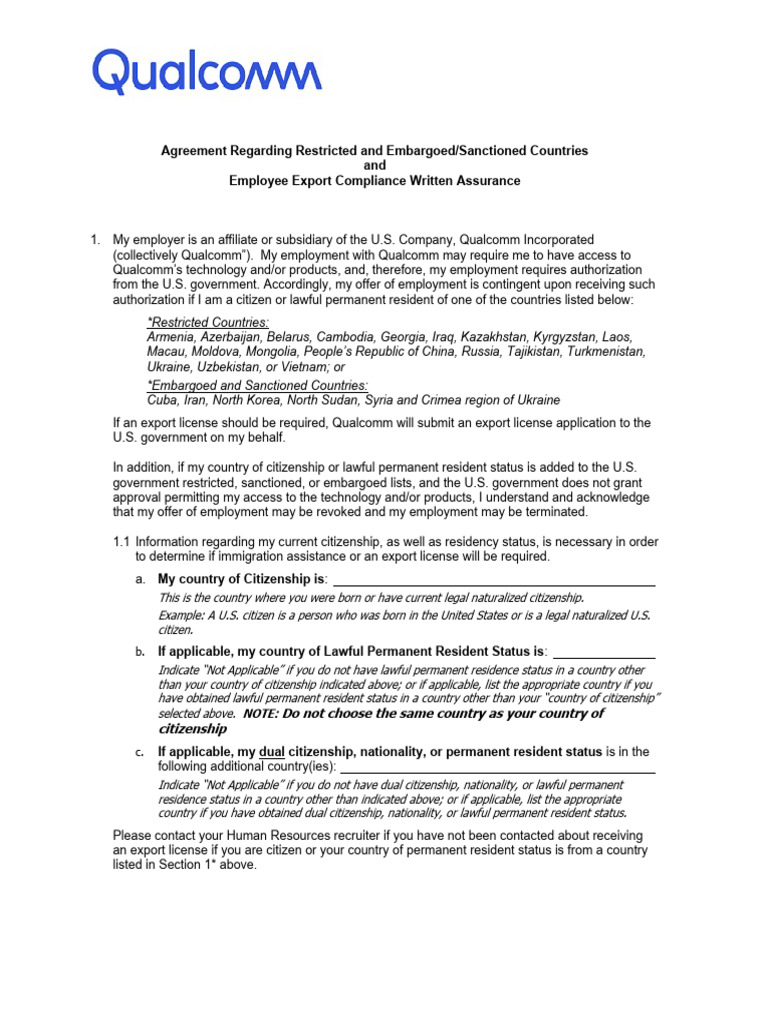 Export+Written+Assurance+Non-US+Offices+New+Logo | PDF | Citizenship ...