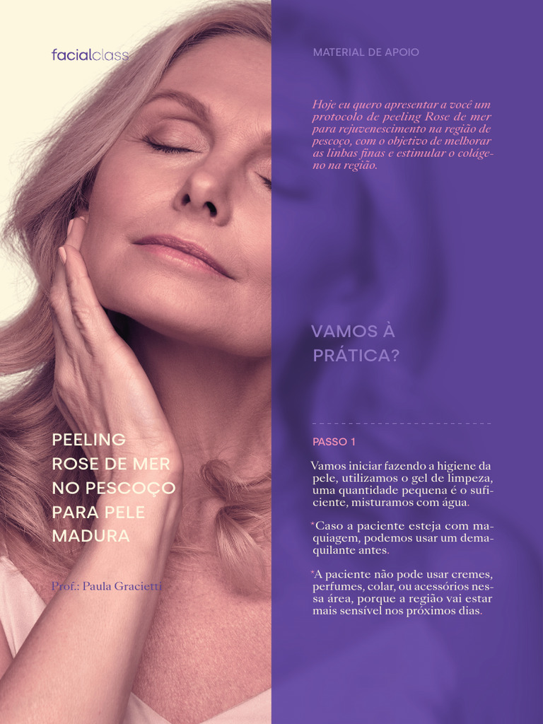Peeling Rose de Mer No Pescoço para Pele Madura - Resumo Facial Class ...
