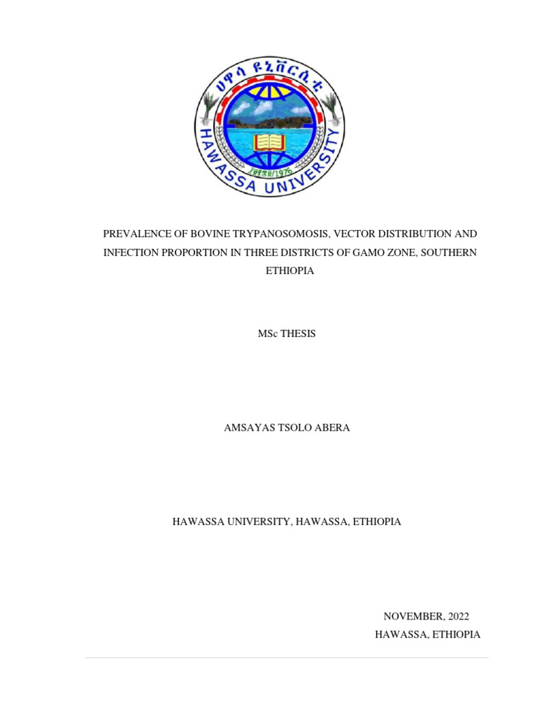 AMSAYAS_TSOLO_ABERA_MSc_Thesis_pdf | PDF | Pupa | Fly