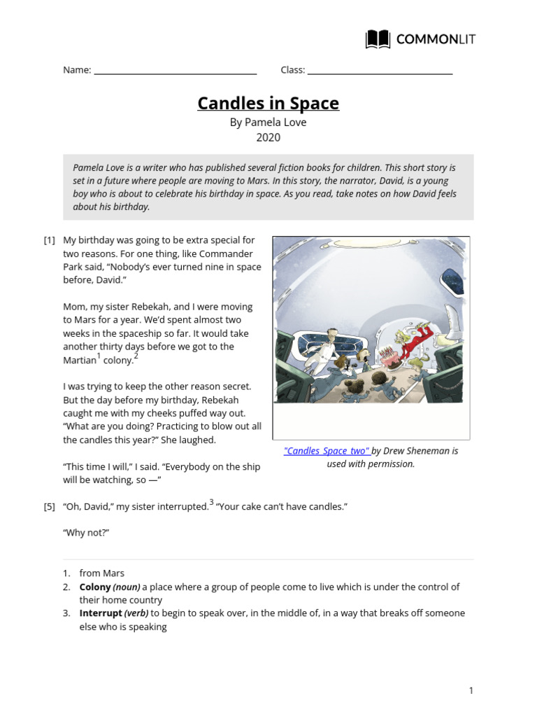 Candles in Space-Student | PDF