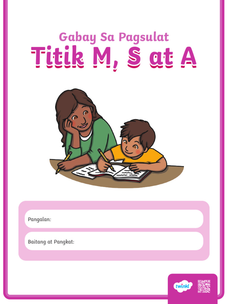 Pagsusulat NG Titik M S at A | PDF