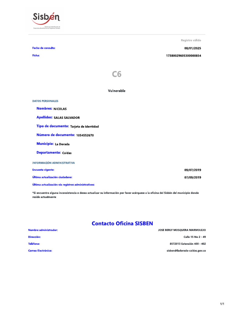 Sisben | PDF