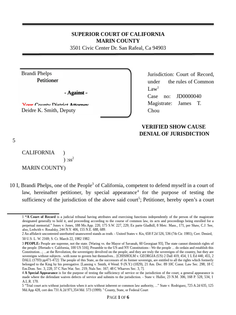 California Court Jurisdiction Challenge | PDF | Common Law | Jurisdiction
