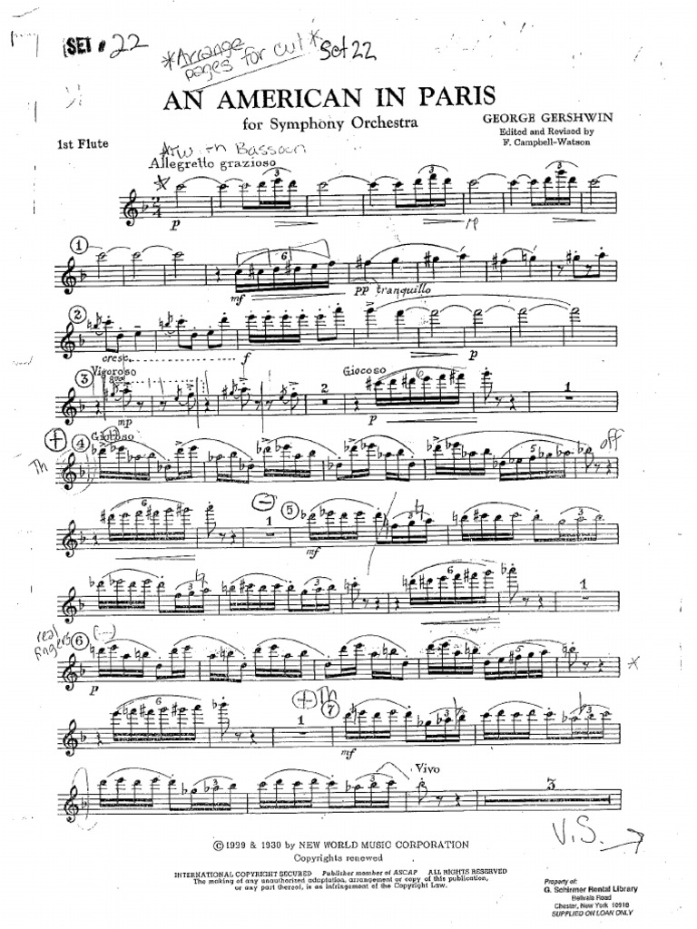 American in Paris - Flute 1 | PDF