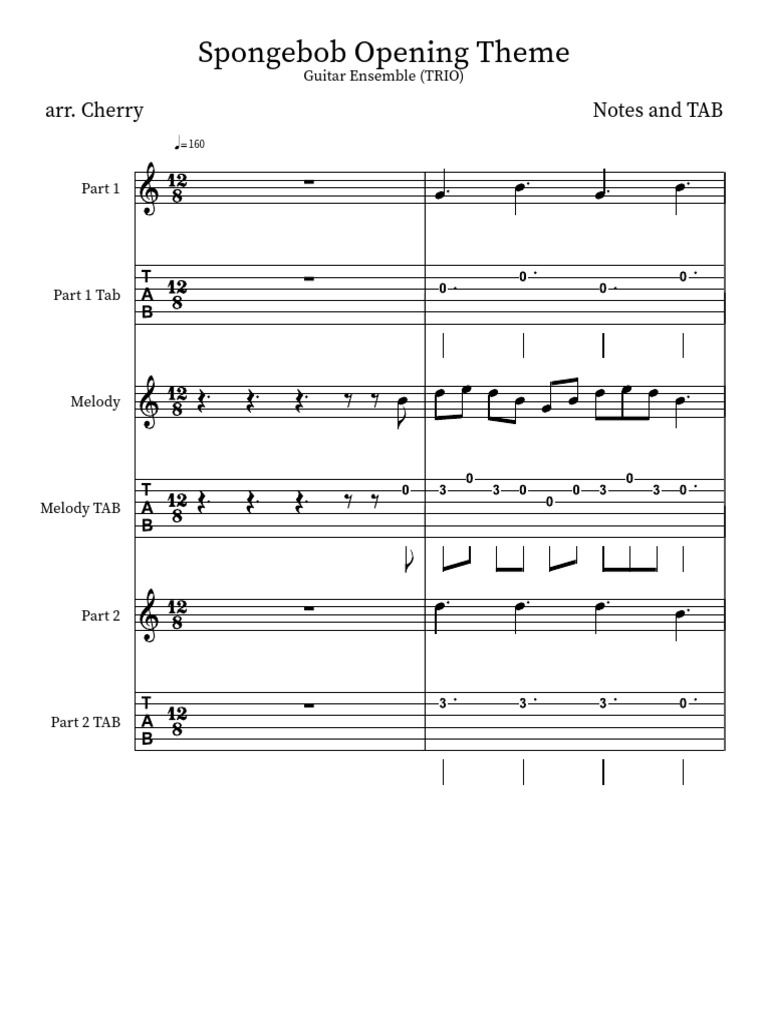 Spongebob Opening Theme | PDF