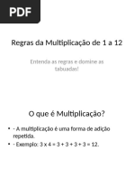 Tabuada de Vezes Ou Multiplicar Completa Do 1 Ao 12 para Imprimir | PDF