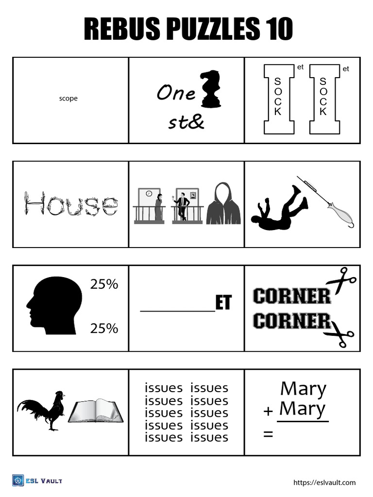 Tricky Rebus Puzzles 10 | PDF