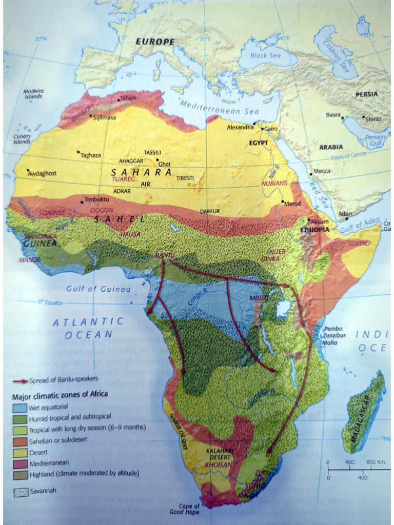Major Climate Zones of Africa | PDF