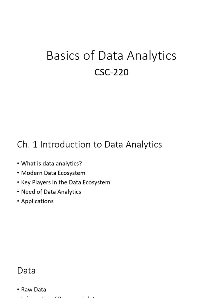 Unit 1 | PDF | Analytics | Data