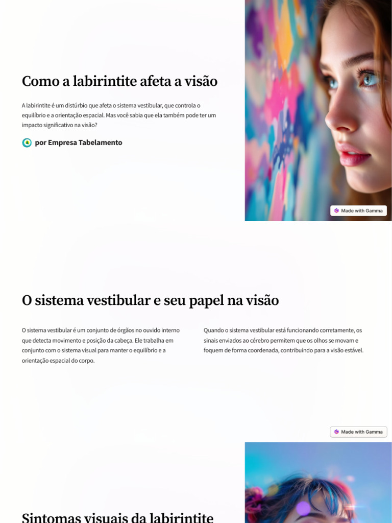Como A Labirintite Afeta A Visao | PDF | Sistema vestibular | Sistema ...
