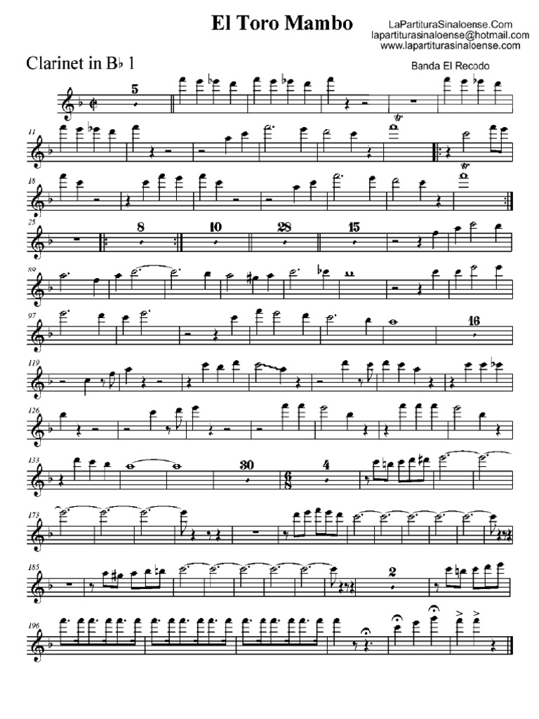 El Toro Mambo - Banda El Recodo_240905_164608 | PDF