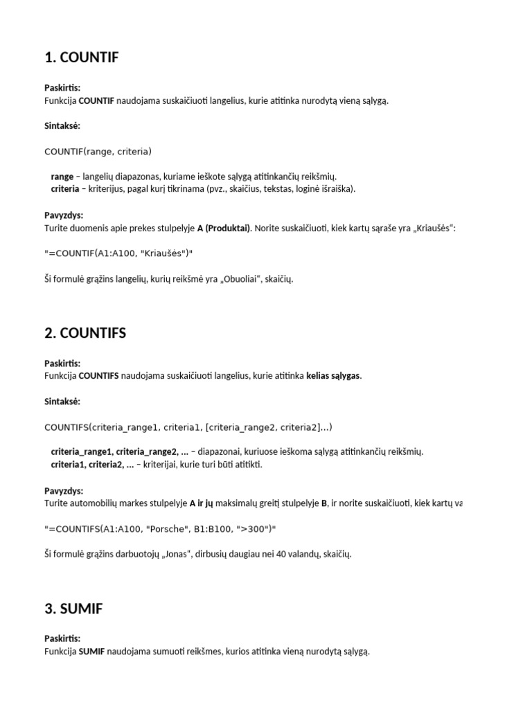 Excel4 Sumif Countif Averageif9 | PDF