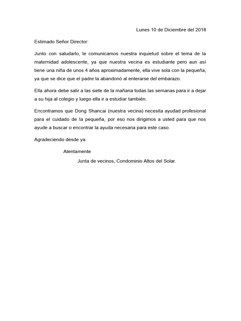 Carta Al Director | PDF