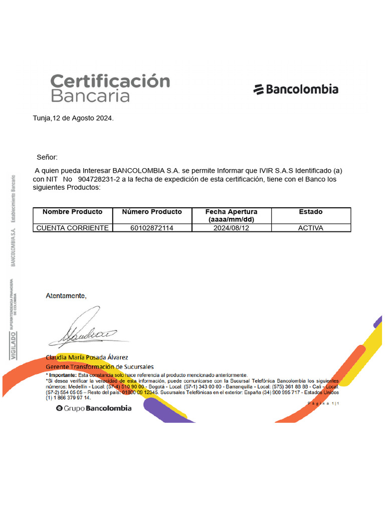 Cuenta Bancaria | PDF