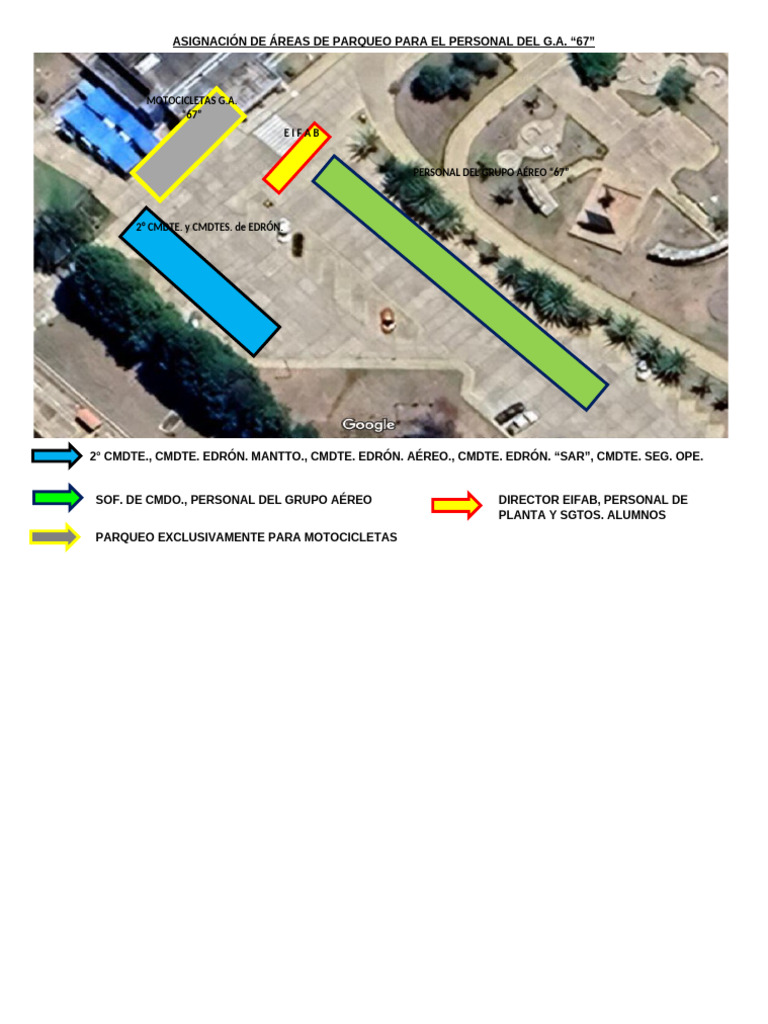 Asignación de Áreas de Parqueos 2025 | PDF
