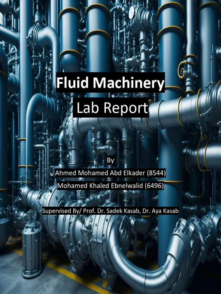 Fluid Machinery Lab Report | PDF | Pump | Gas Technologies
