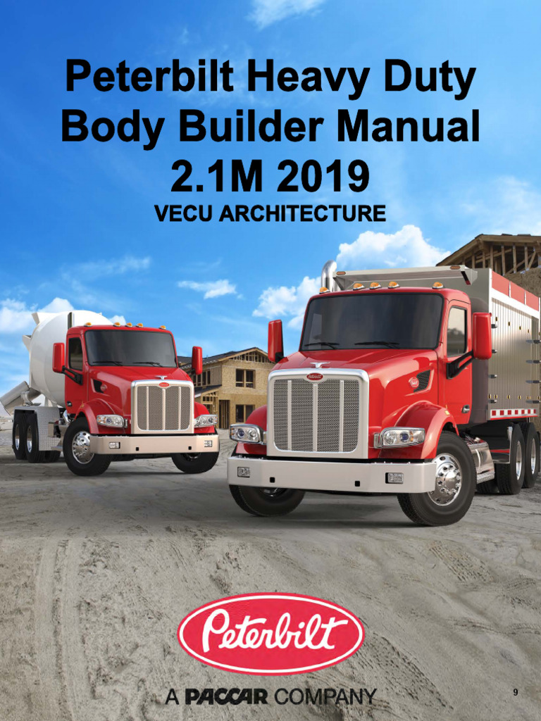 Peterbilt Heavy Duty 2.1m Vecu Body Builder Manual 2019 | PDF | Truck ...