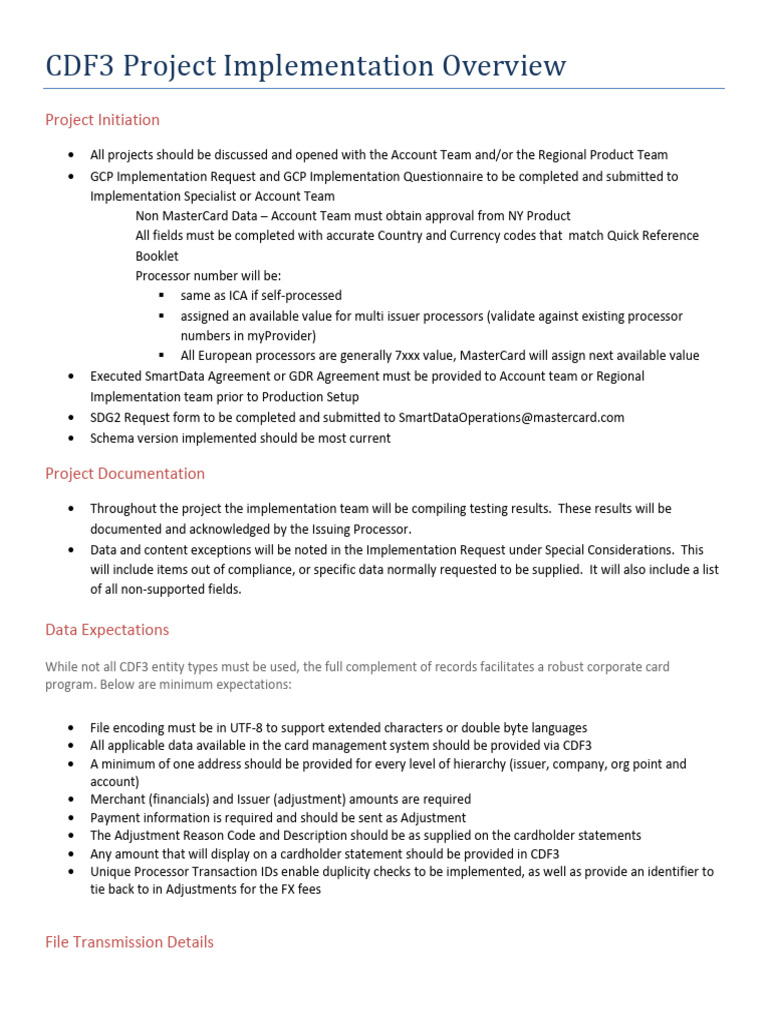 CDF3 Project Implementation Guide | PDF | Credit Card | Computing