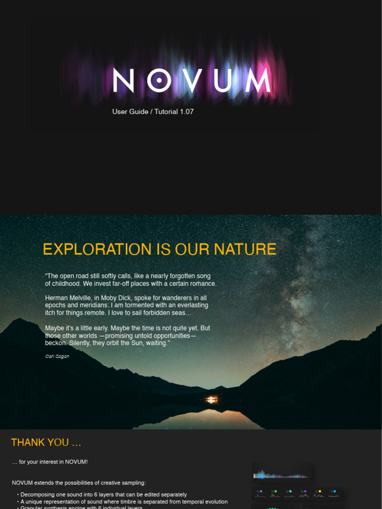 NOVUM User Guide & Free Trial Setup | PDF | Synthesizer | Sound