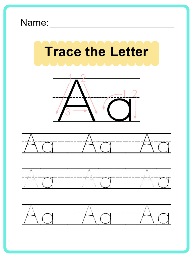 Trace The Letter: Aa Aa Aa Aa Aa Aa Aa Aa Aa | PDF