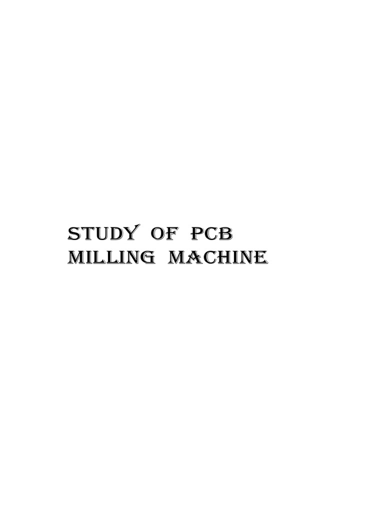 PCB Milling Precision Electronics | PDF | Printed Circuit Board | Numerical Control