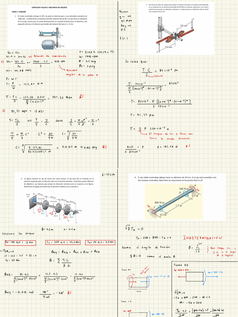 Taller 6 | PDF | Torque