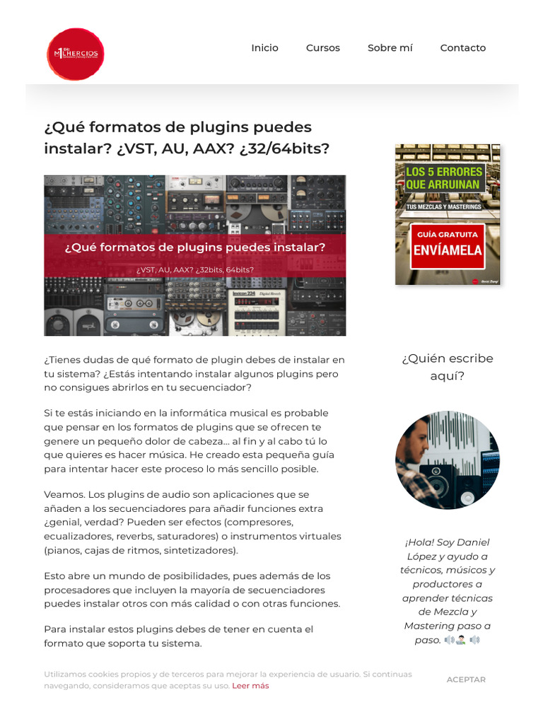 Formatos de Plugins de Audio Explicados | PDF | Cookie HTTP ...