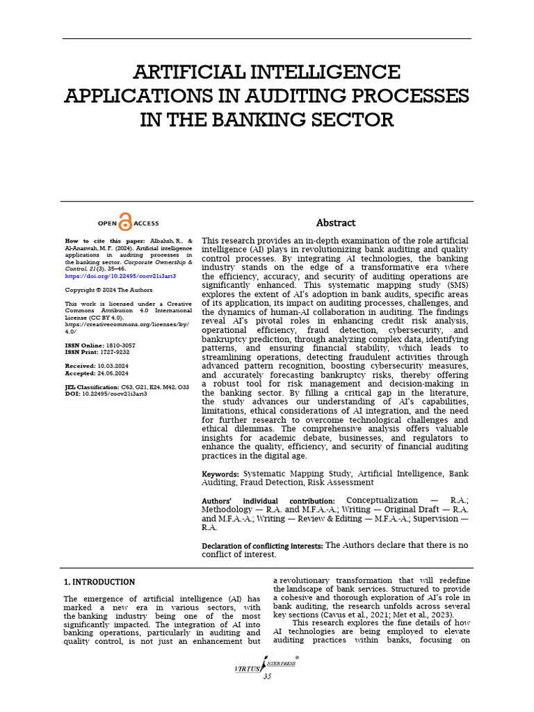 Artificial_intelligence_applications_in_auditing_p | PDF | Audit | Artificial Intelligence