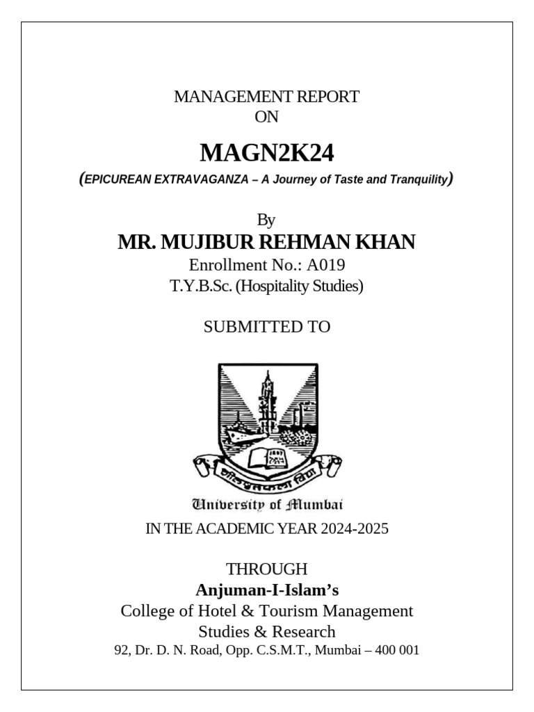 Magn Report 2024-25 (CHTMS&R) Copy | PDF | Psychological Resilience | Communication