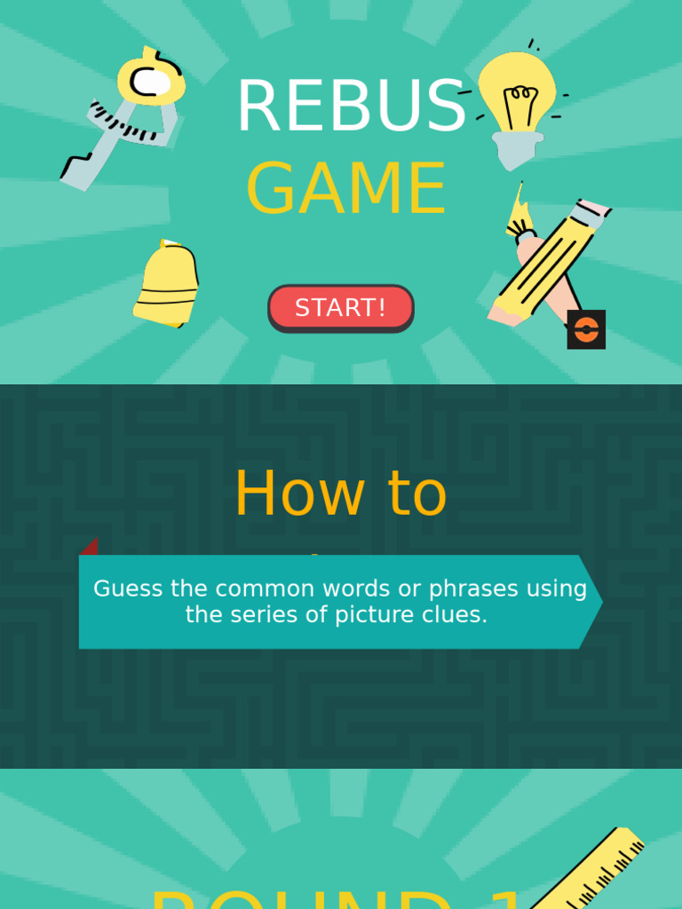 Rebus Game: Fun Picture Clues Challenge | PDF
