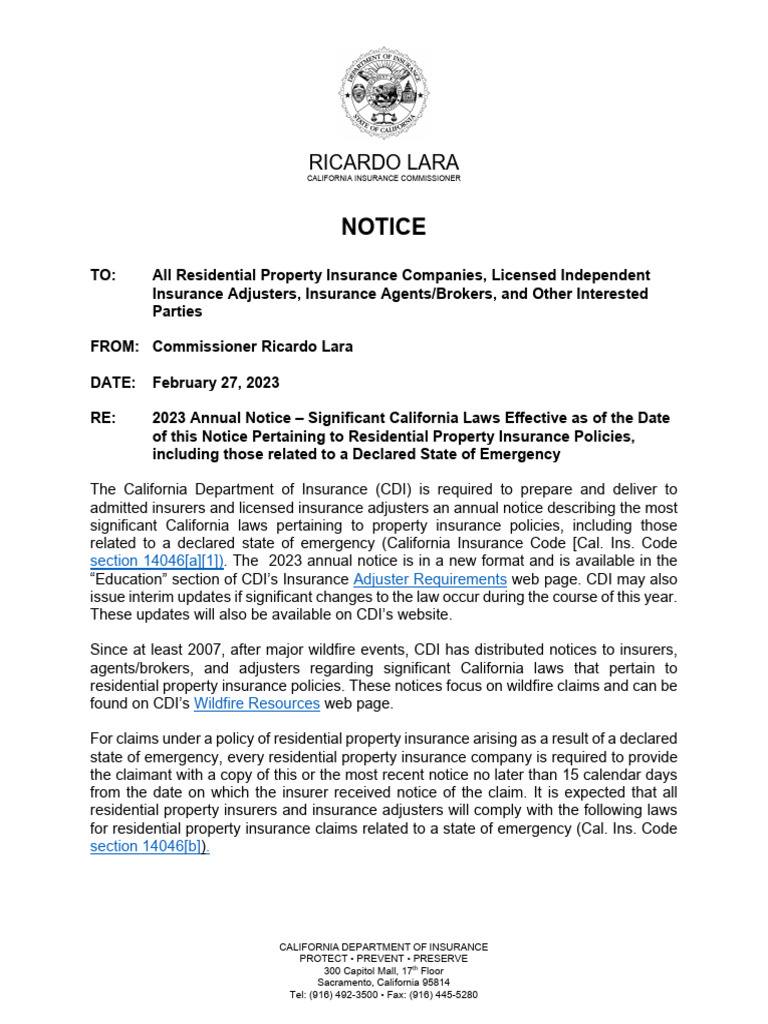 2023 Notice Significant California Laws Effective as of the Date of ...