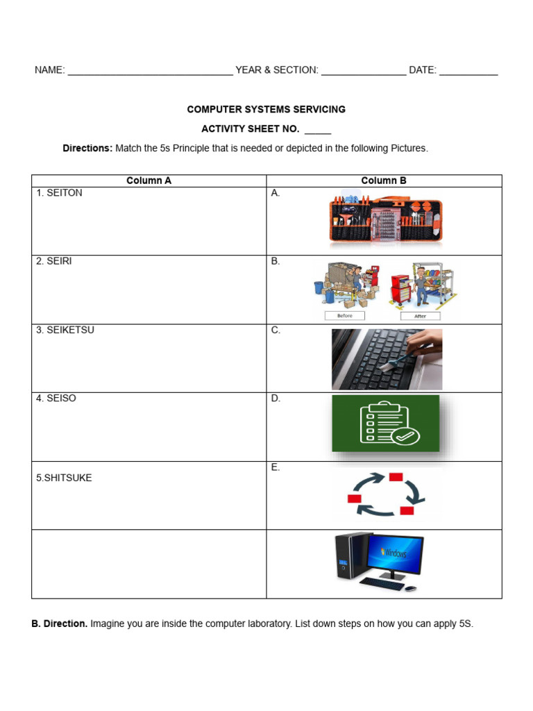 5S Principles in Computer Lab | PDF