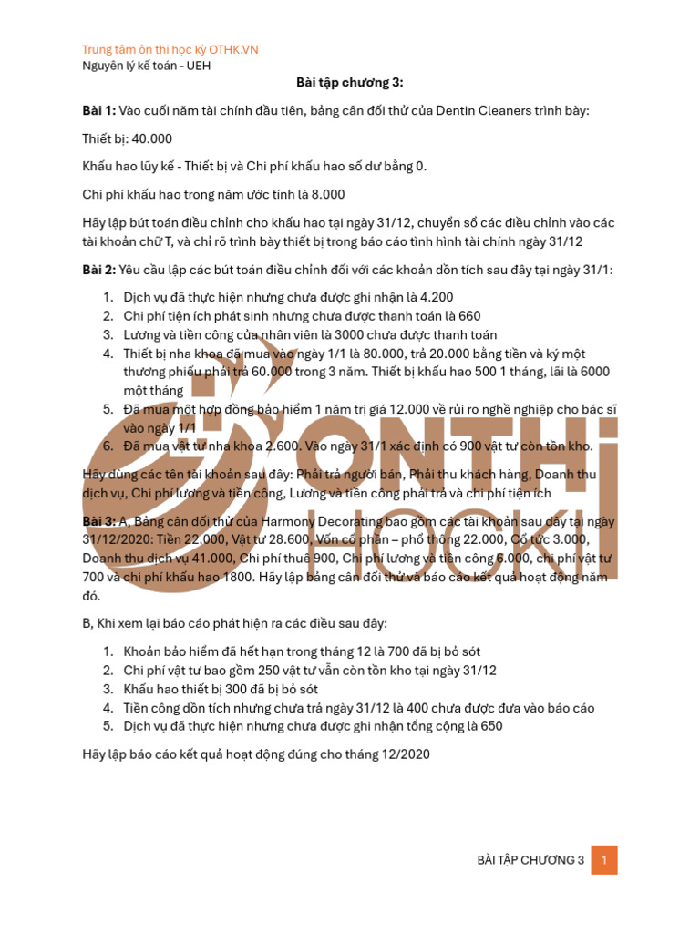 Bai Tap Chuong 3 NLKT Ueh PDF | PDF